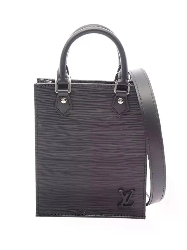 LOUIS VUITTON Epi Petit Sac Plat Satchel - Black