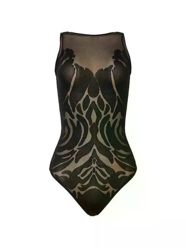 Wolford Rose Shadow Sleeveless Bodysuit - Black
