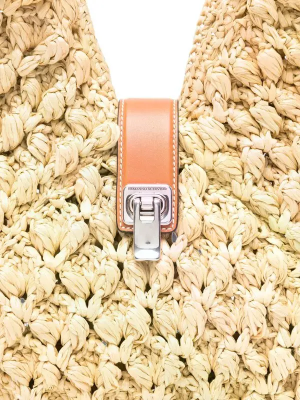 Ermanno Scervino Large Clio Woven Shoulder Bag