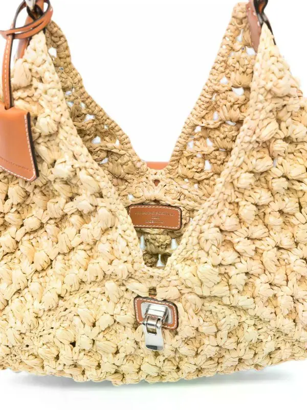 Ermanno Scervino Large Clio Woven Shoulder Bag