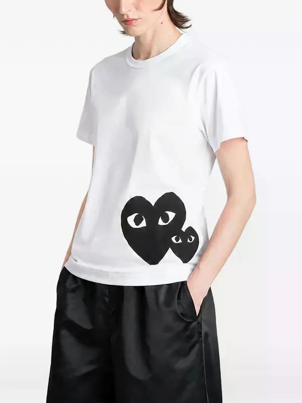 Play Comme Des Garcon Heart Print T-shirt