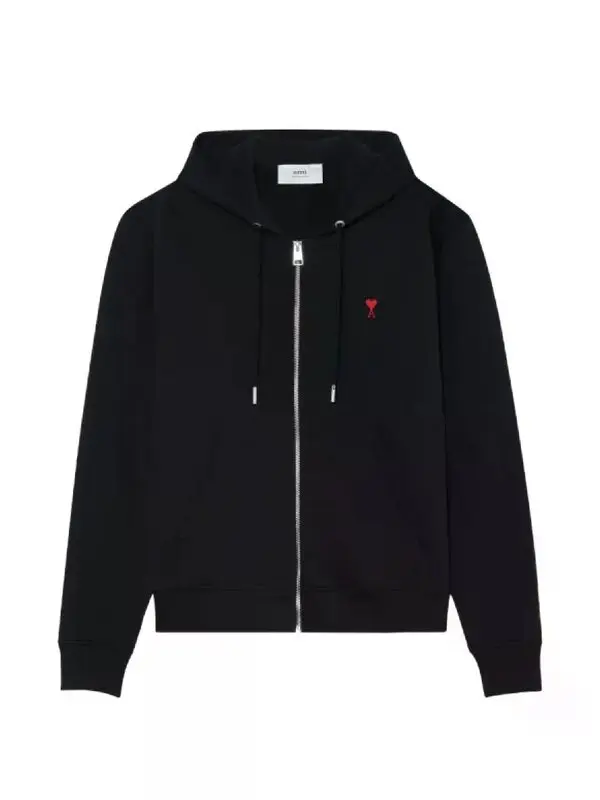 AMI Paris De Coeur Hoodie - Black