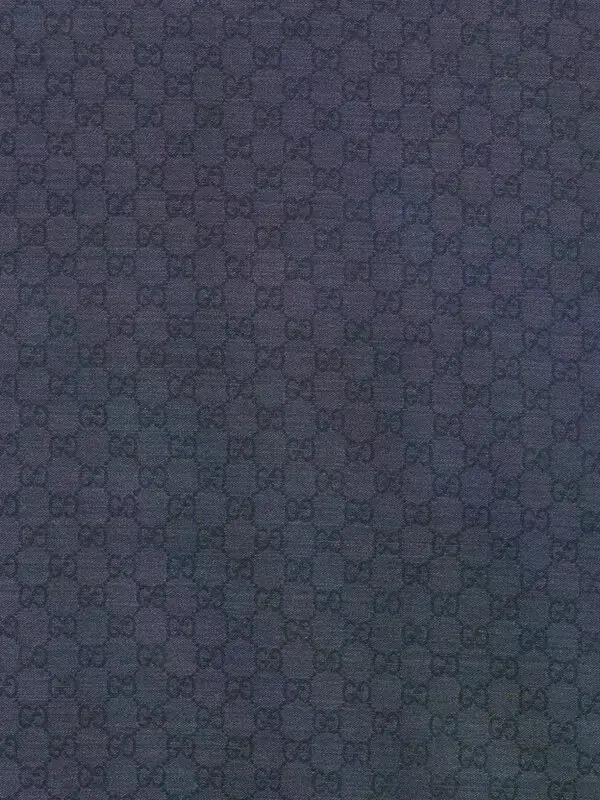 Gucci Gg Supreme Patterned Wool Scarf - Blue