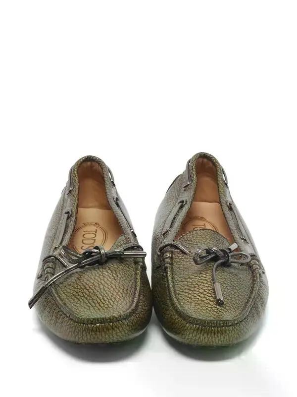 TOD'S Gommino Bow-detail Loafers - Green