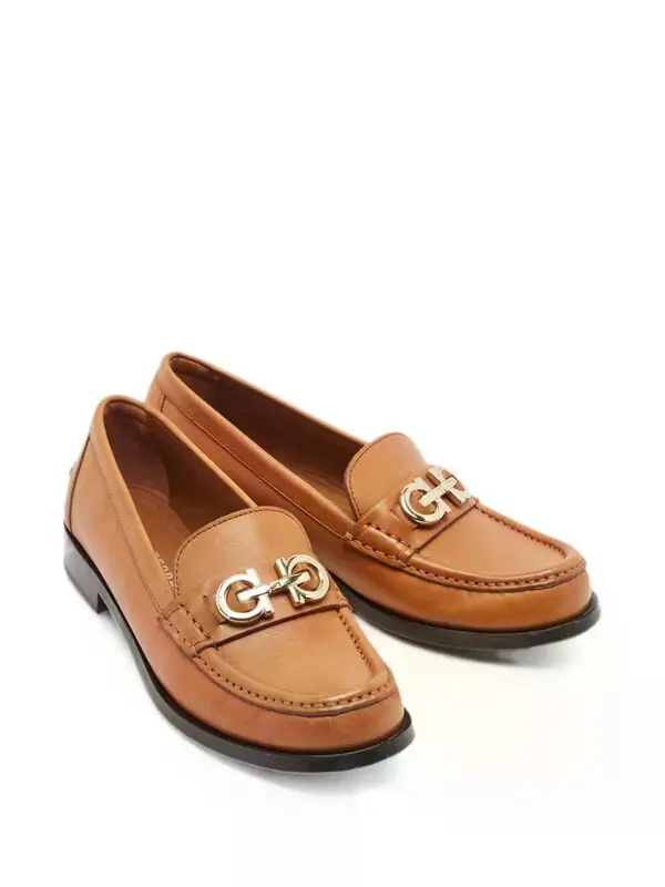 FERRAGAMO Gancini Leather Loafers