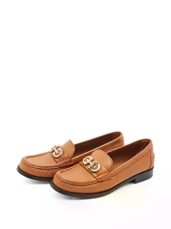 FERRAGAMO Gancini Leather Loafers