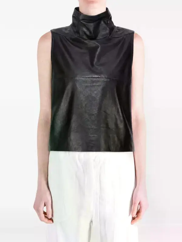Rick Owens High-neck Leather Top