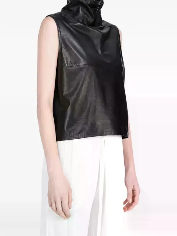 Rick Owens High-neck Leather Top