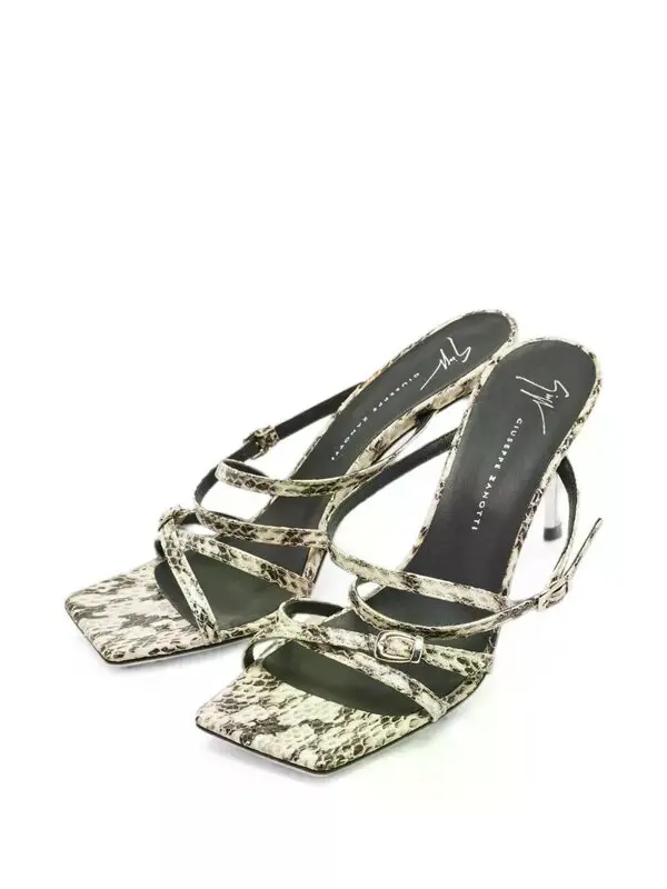 GIUSEPPE ZANOTTI Strappy Snake-effect Sandals