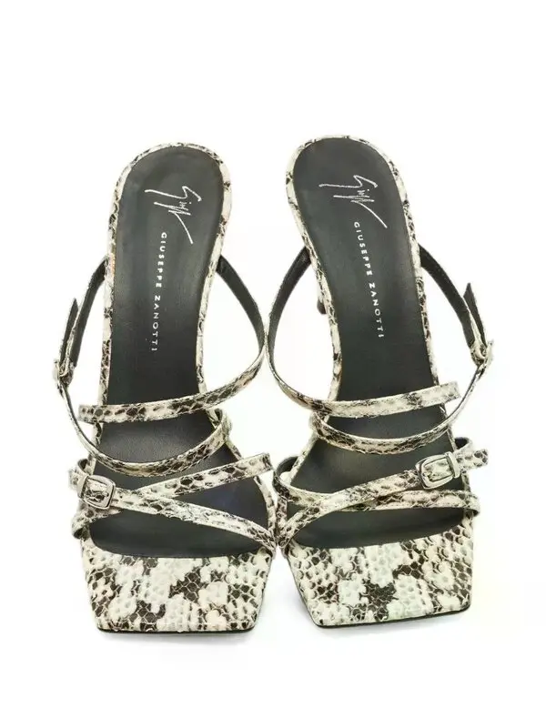 GIUSEPPE ZANOTTI Strappy Snake-effect Sandals