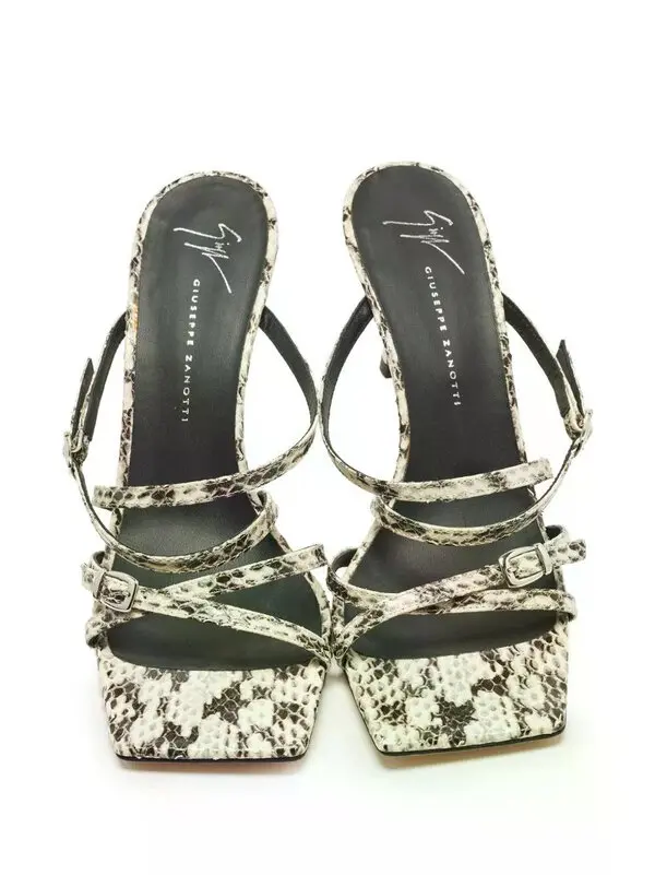 GIUSEPPE ZANOTTI Strappy Snake-effect Sandals