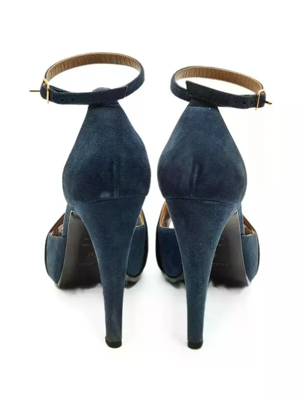 Hermès Suede Heeled Sandals