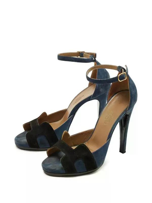 Hermès Suede Heeled Sandals