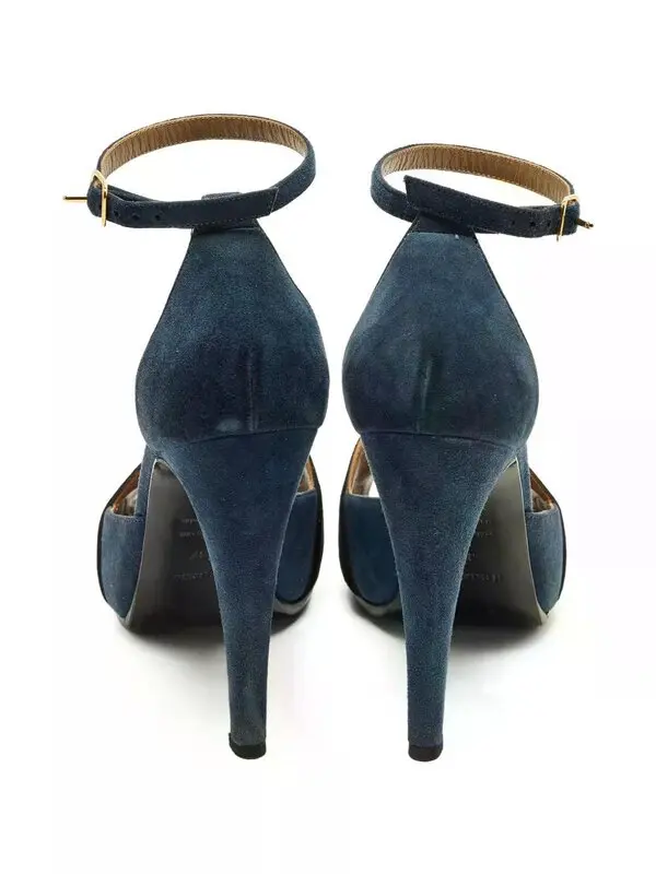Hermès Suede Heeled Sandals