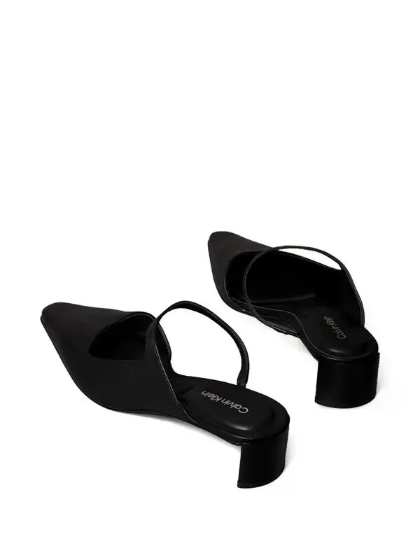 Calvin Klein Leather Square-toe Mules