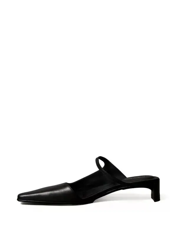 Calvin Klein Leather Square-toe Mules