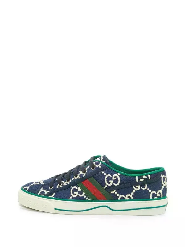 Gucci Tennis 1977 Gg Jacquard Sneakers - Blue