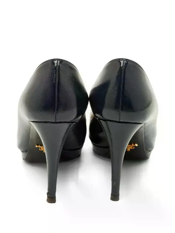 Prada Saffiano Leather Platform Pumps