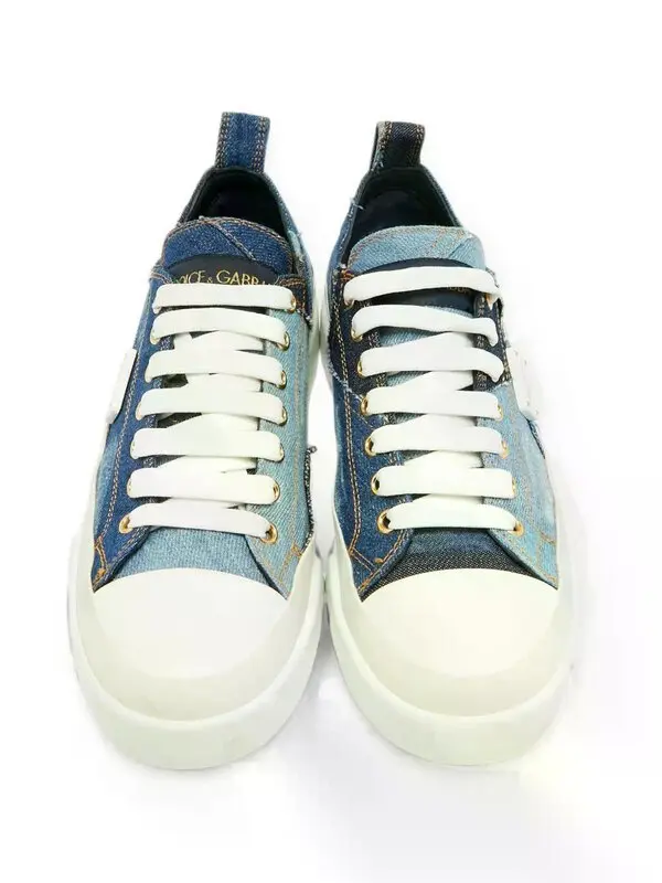 Dolce & Gabbana Portofino Patchwork Denim Sneakers