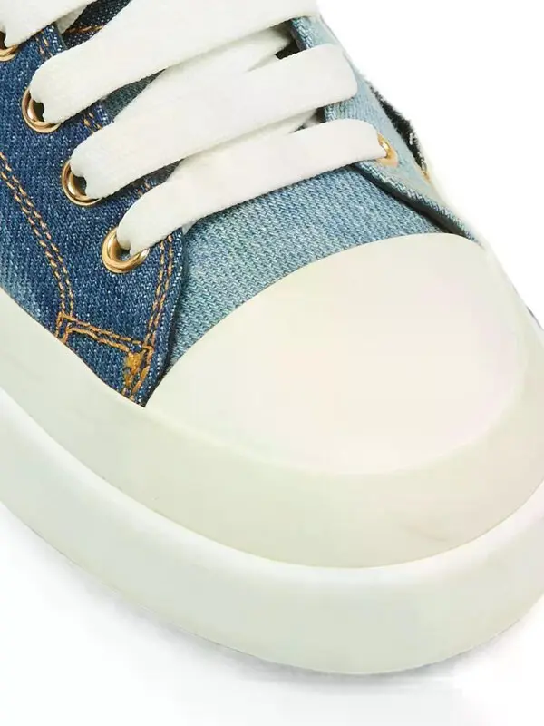 Dolce & Gabbana Portofino Patchwork Denim Sneakers