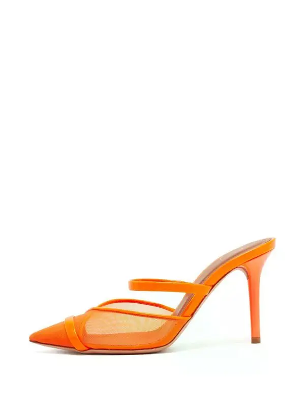 MALONE SOULIERS Clio Leather Mules - Orange