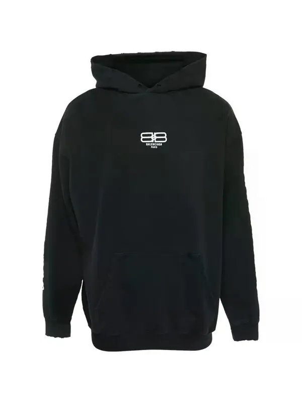 Balenciaga Bb Icon Hoodie - Black