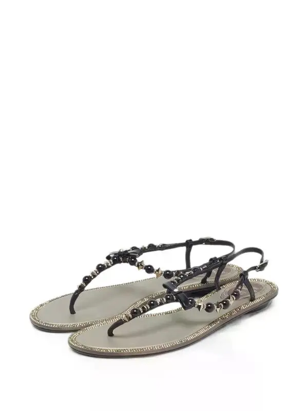 Rene Caovilla Crystal-embellished Patent Leather Sandals