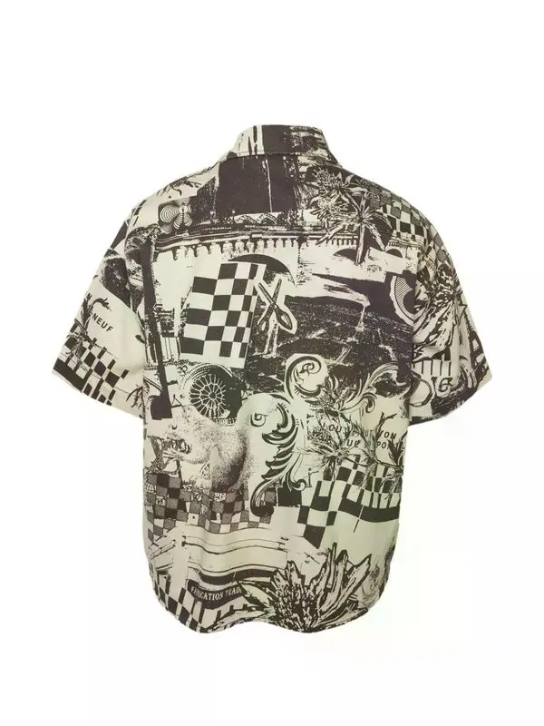 LOUIS VUITTON Graphic-print Denim Shirt