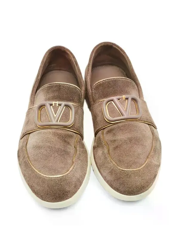 Valentino Garavani Vlogo Suede Loafers