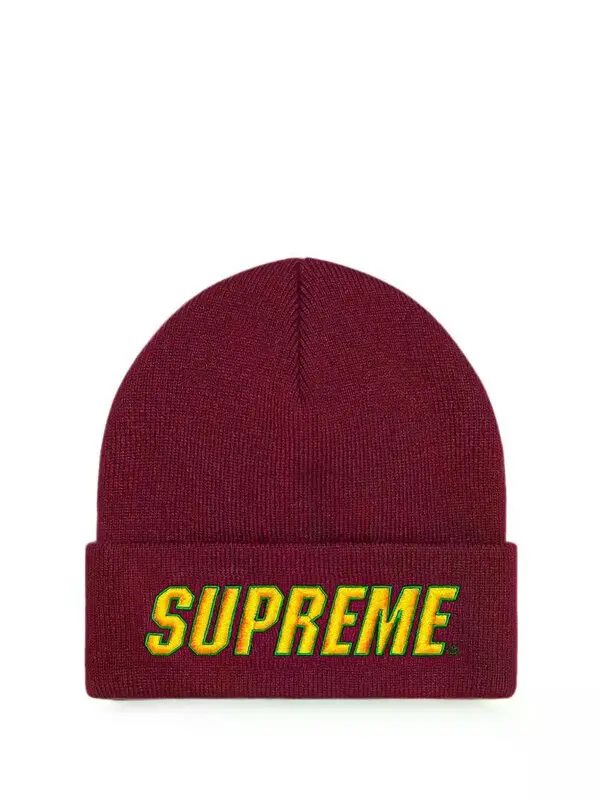 Supreme Logo-embroidery Beanie Hat