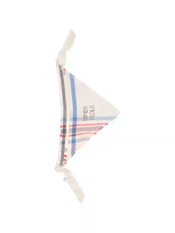 Bimba Y Lola Check-pattern Triangle Hair Scarf - Neutrals