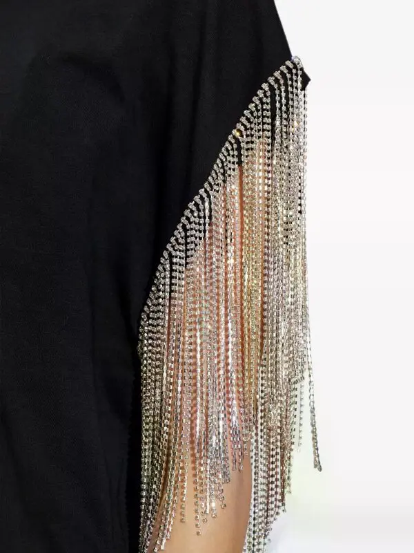 Sportmax Rhinestone Fringe Adorned T-shirt