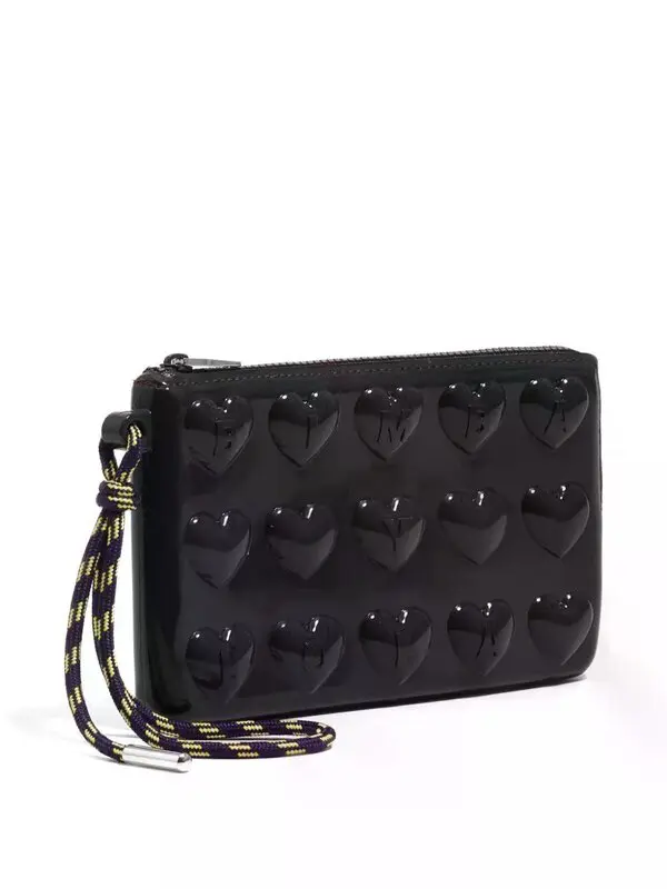 Bimba Y Lola Heart-embossed Zip-around Silicone Phone Case - Black