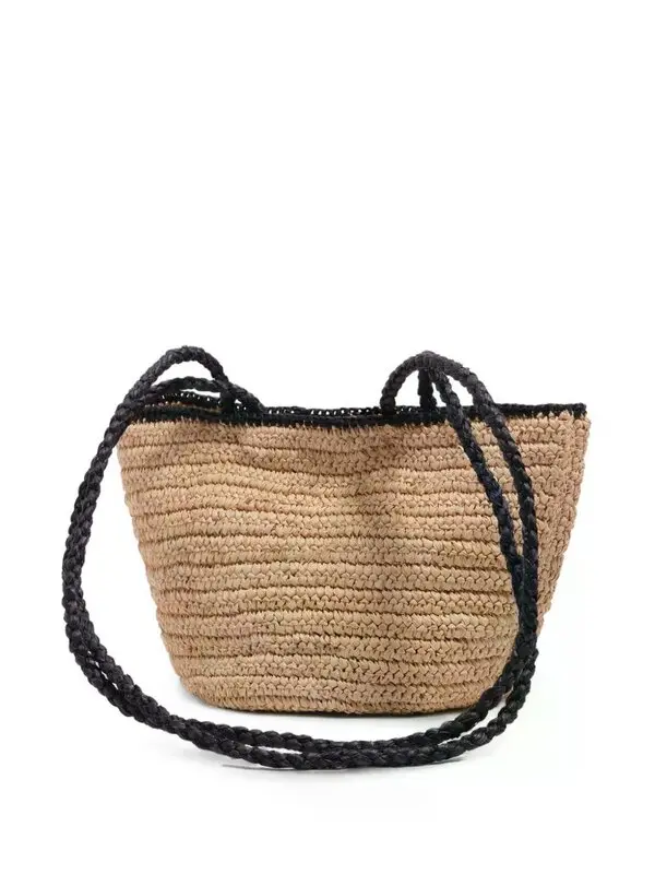Bimba Y Lola Small Woven Shoulder Bag With Embroidered Logo