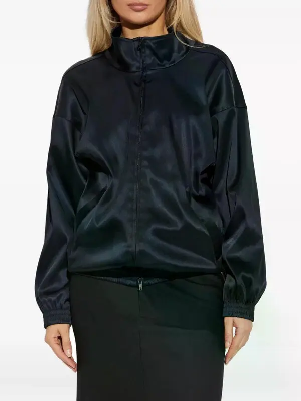 Balenciaga Satin Zip-up Bomber Jacket