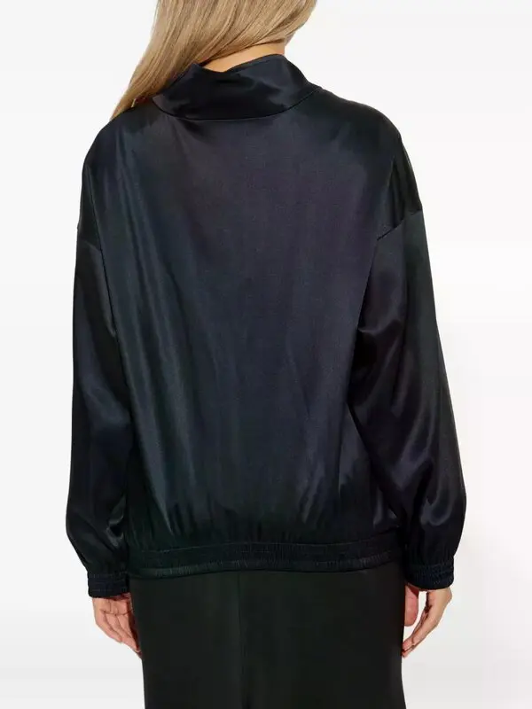 Balenciaga Satin Zip-up Bomber Jacket