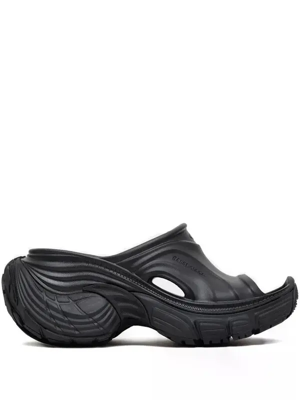 Balenciaga Platform Mules - Black