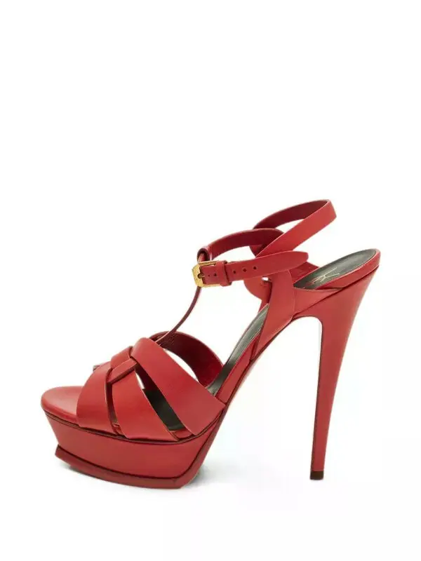 Saint Laurent Tribute Leather Heeled Sandals