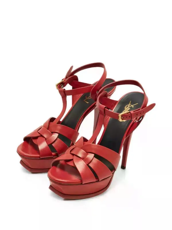 Saint Laurent Tribute Leather Heeled Sandals