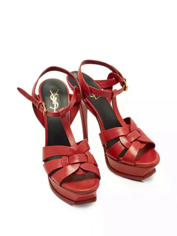 Saint Laurent Tribute Leather Heeled Sandals