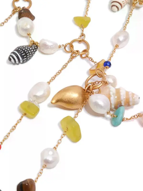 Bimba Y Lola Bead-embellished Shell-charm Body Chain