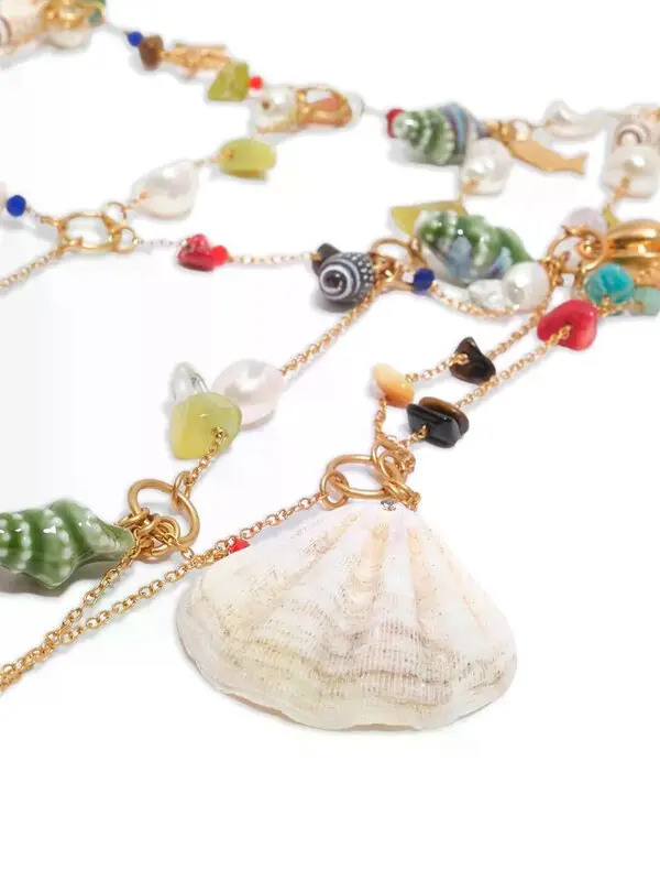 Bimba Y Lola Bead-embellished Shell-charm Body Chain