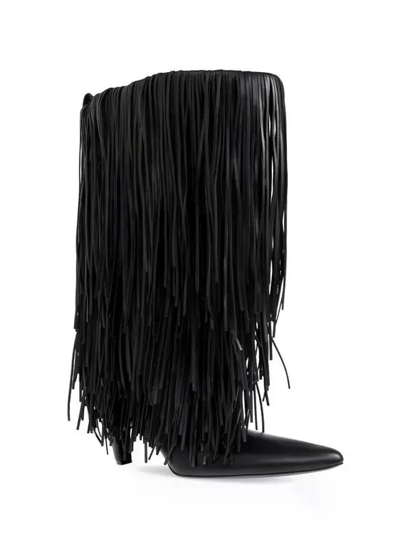 Balenciaga Phoenix Fringe Boots - Black
