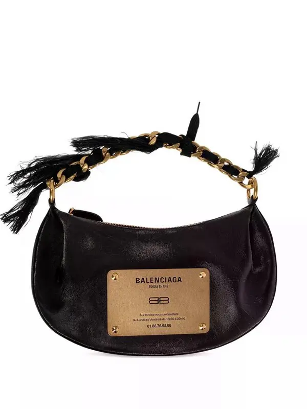 Balenciaga Chain Tassel Tote Bag - Black