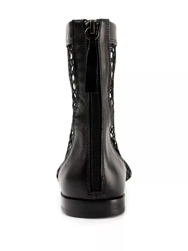 SOULIERS MARTINEZ Mesh Panel Almond Toe Ankle Boots