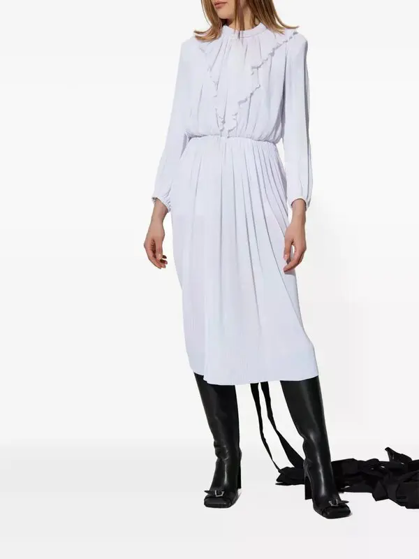 Balenciaga Lace-up Puff Sleeve Dress