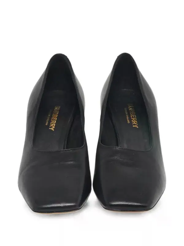 Burberry Square-toe Block-heel Pumps
