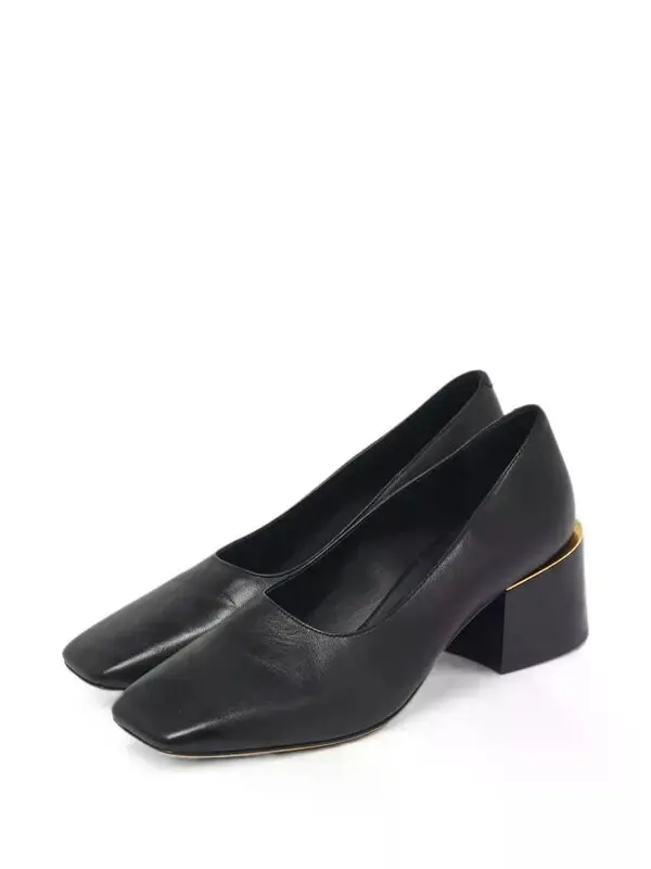 Burberry Square-toe Block-heel Pumps