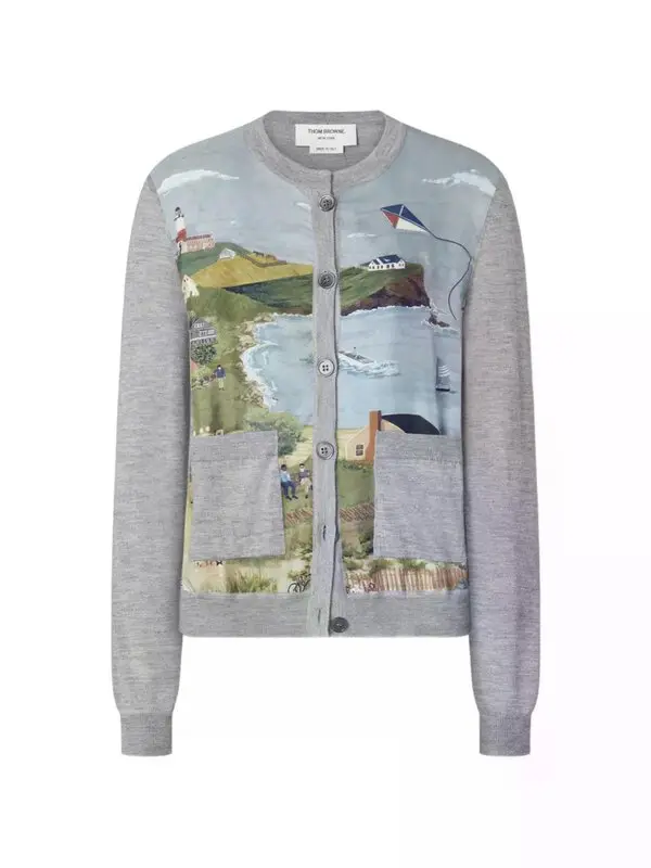 Thom Browne Nantucket Cardigan - Grey