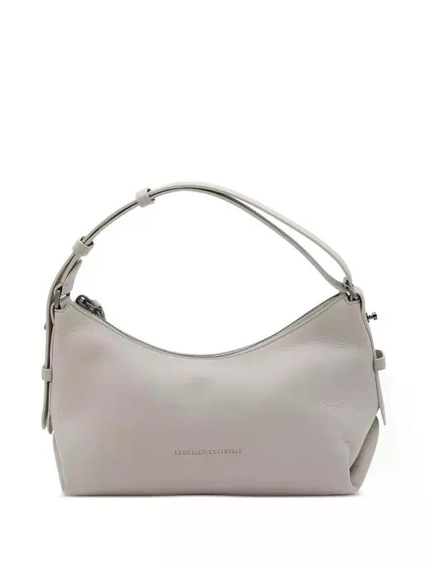 Brunello Cucinelli Grained Leather Shoulder Bag